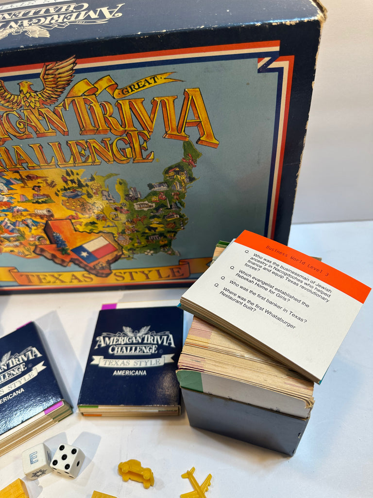 Vintage 1985 American Trivia Challenge Texas Style Edition Board Game ...
